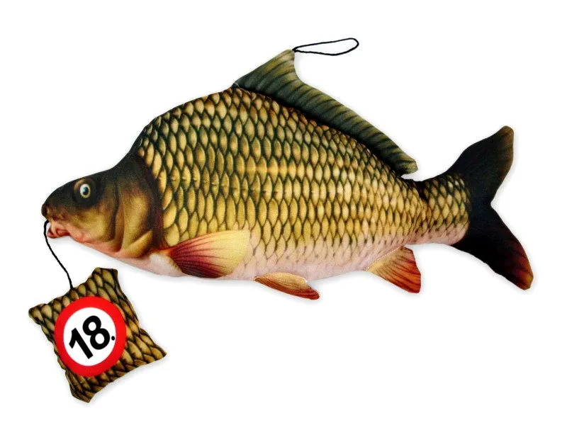 Boldog 18. Születésnapot, Évszámos hal díszpárna, 39 cm, 234